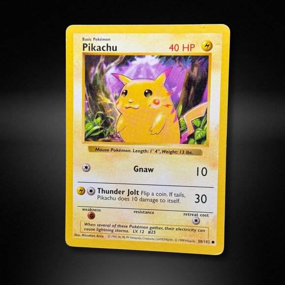 Pokemon | Other | Pikachu Red Cheeks Shadowless 582 Pokemon Card Base ...